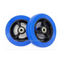 RODA 5' MACIÇA SOFT ROOL NYLON AZUL - ORTOPEDIASUL
